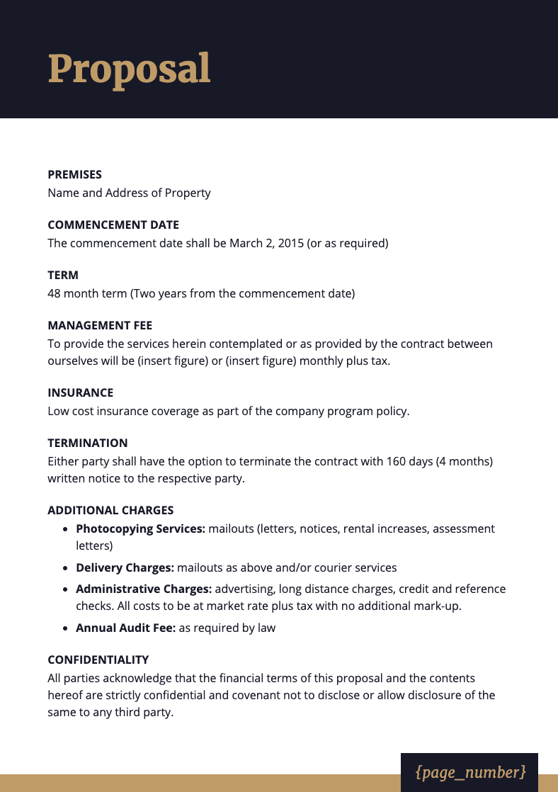 Property Management Proposal Template | Proposify